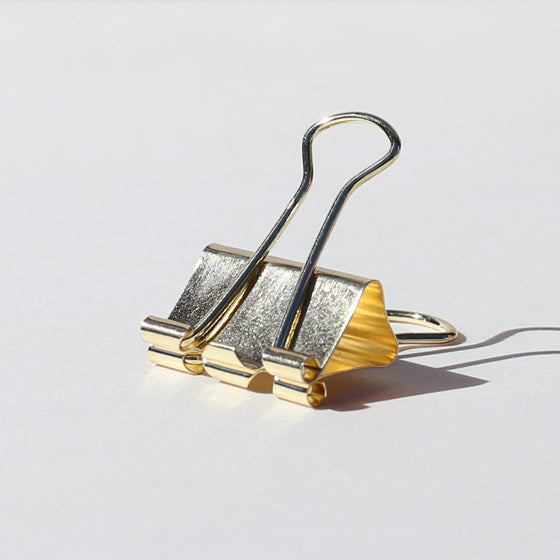 5x Binder clip | solid gold